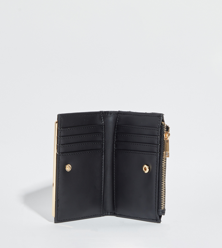 Buy Aldo ARCANE Embroidered Bi Fold Wallet In Black | 6thStreet UAE