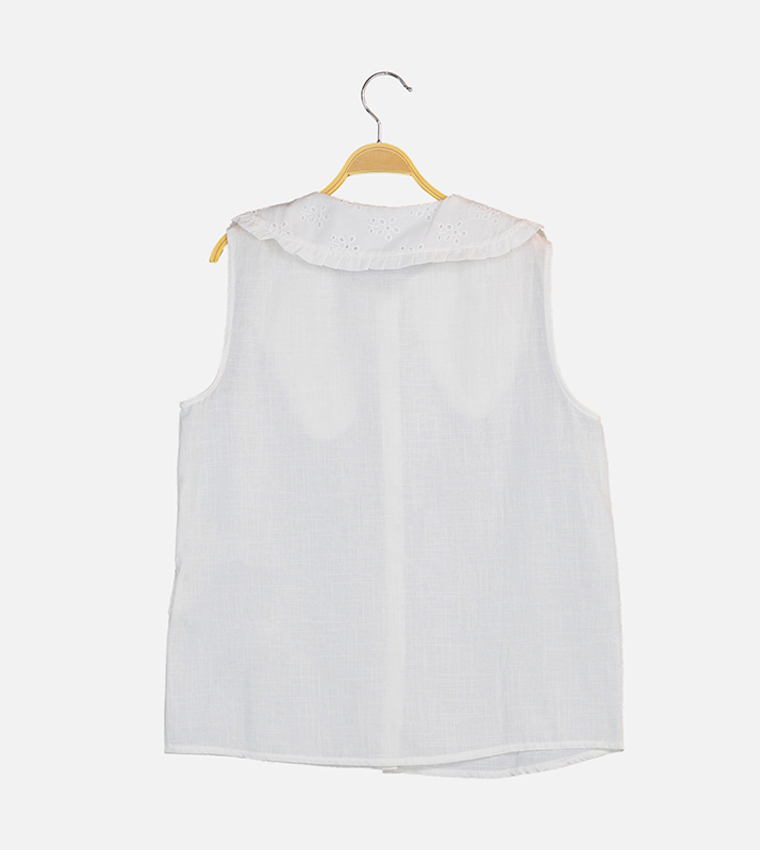 Buy Trendyol Basic Crop Top In White | 6thStreet UAE