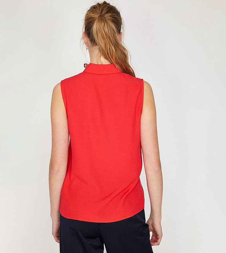 Buy Koton Keyhole Collar Neck Athlete In Red | 6thStreet UAE