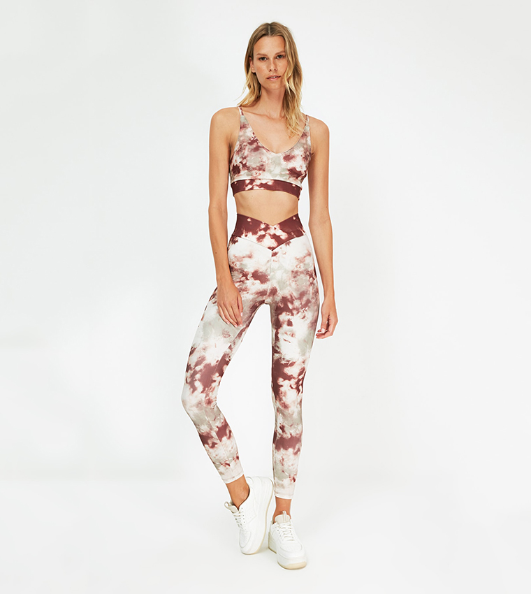 Buy Trendyol Tie Dye Active Leggings In Multiple Colors | 6thStreet Qatar
