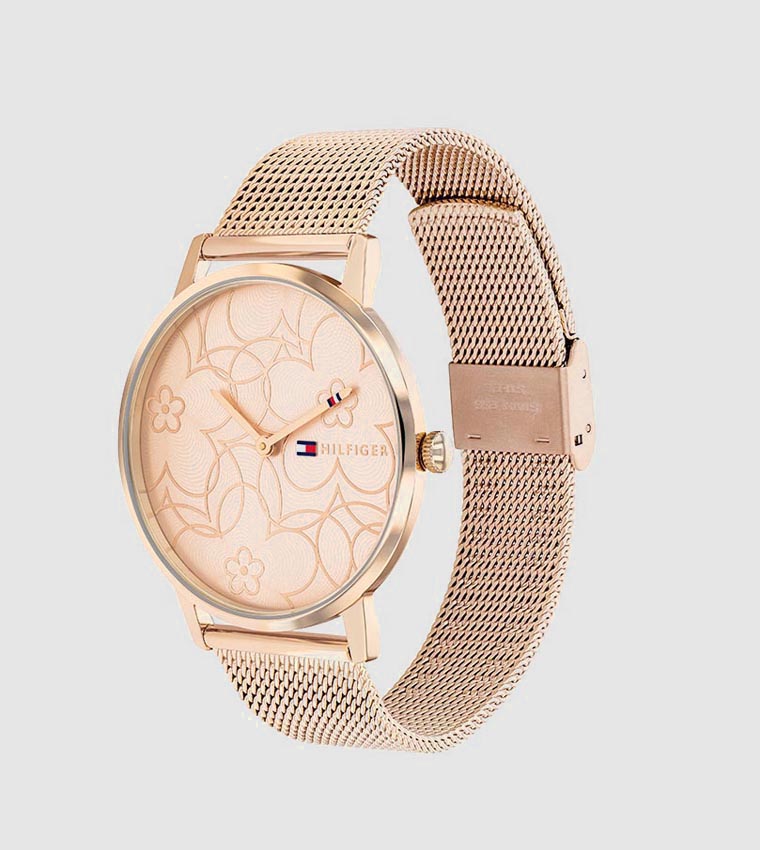 Buy Tommy Hilfiger Alex Carnation Ionic Plated Analog Steel Watch In ...