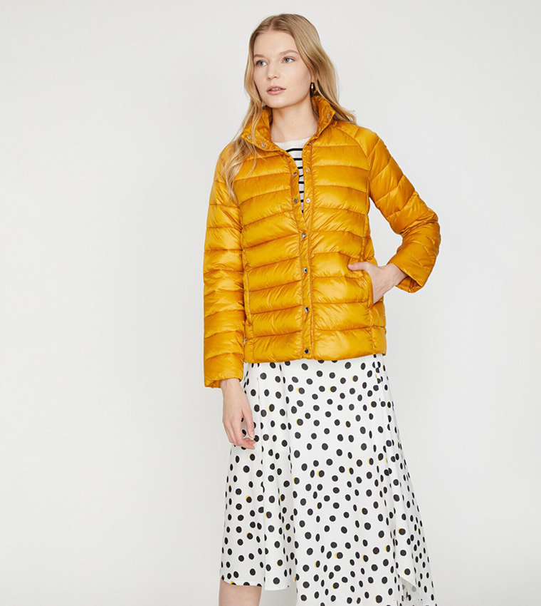 Buy Koton Inflatable Puffer Jacket In Yellow | 6thStreet UAE