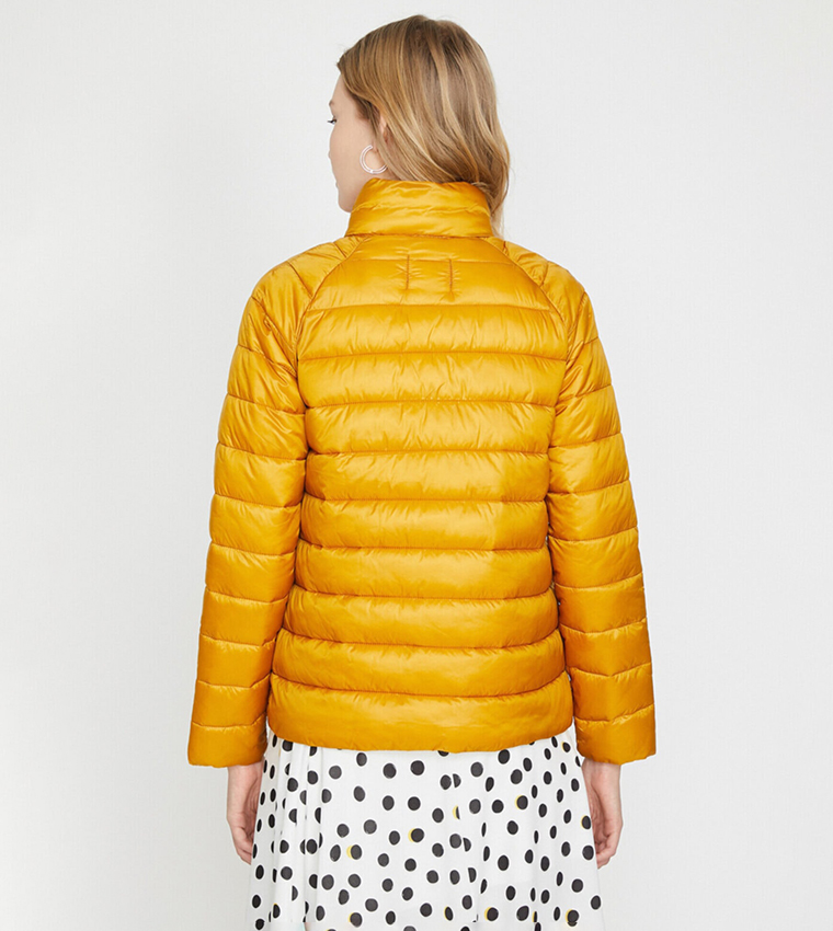 Buy Koton Inflatable Puffer Jacket In Yellow | 6thStreet Bahrain