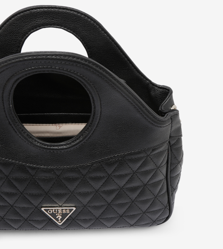 Buy Guess Delon Satchel Bag In Black | 6thStreet Kuwait