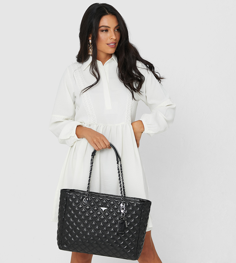 Buy Guess Cessily Tote Black In Black | 6thStreet UAE