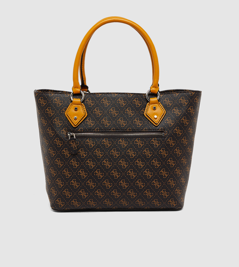 Buy Guess Jensen Society Tote Brown In Brown | 6thStreet Kuwait