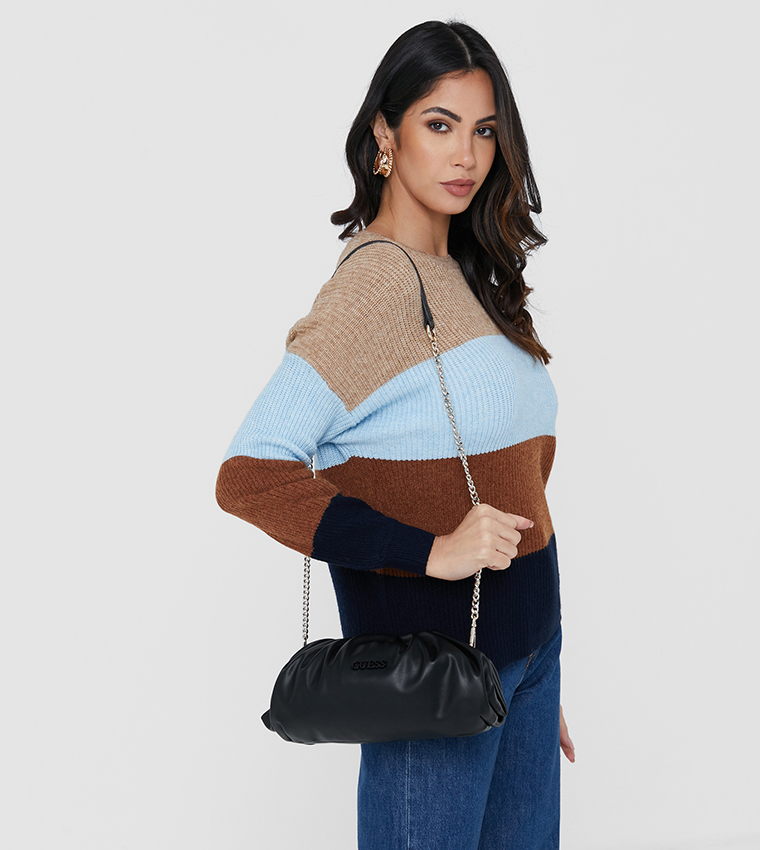 Buy Guess Central City Clutch Black In Black | 6thStreet Kuwait