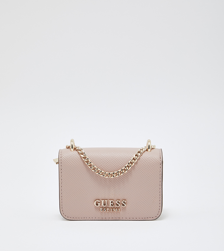 Buy Guess Alexie Mini Crossbody Bag In Pink | 6thStreet Kuwait