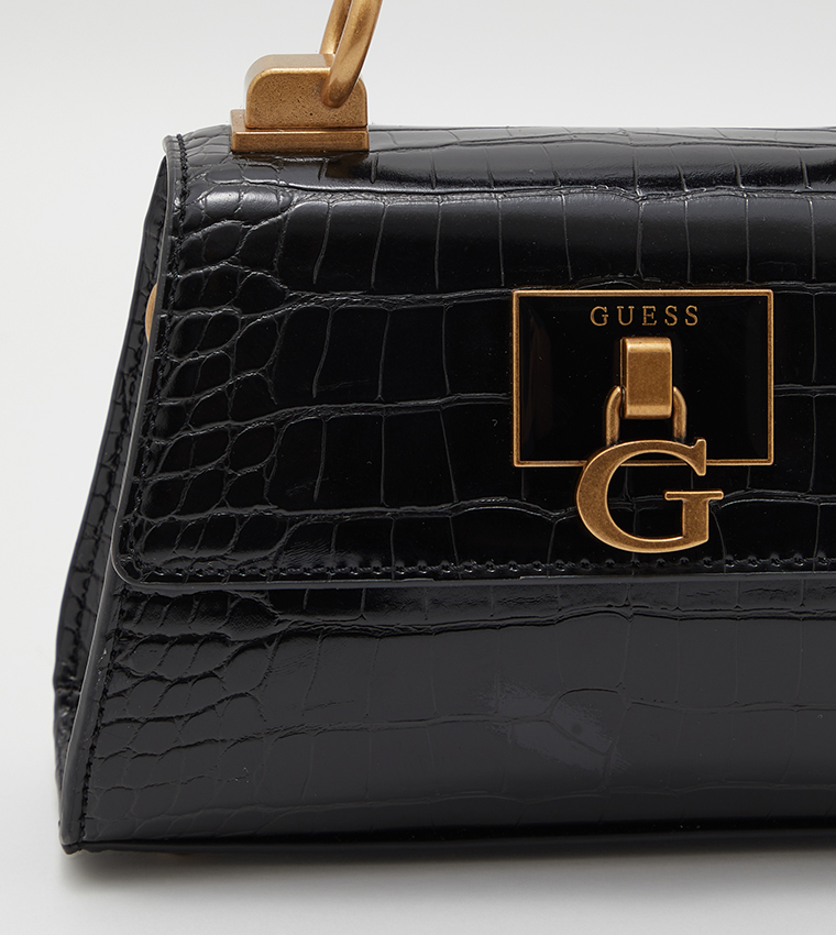 Buy Guess Stephi Textured Micro Mini Bag In Black | 6thStreet Saudi Arabia