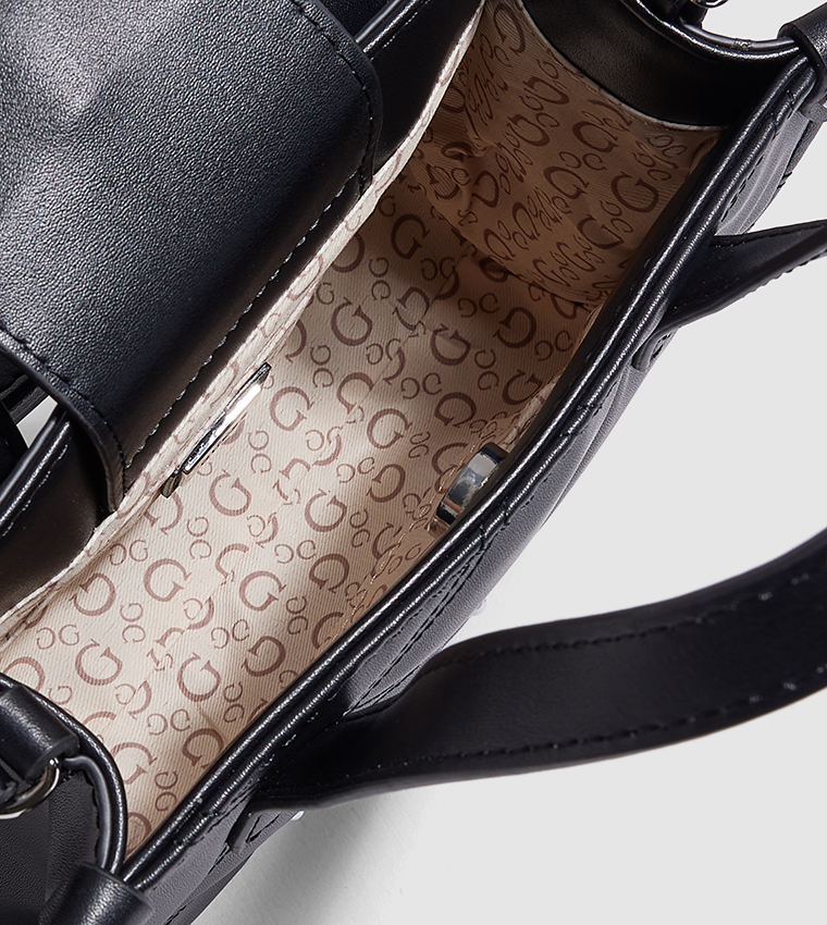 Buy Guess Pearl Embellished Mini Tote Bag In Black | 6thStreet UAE