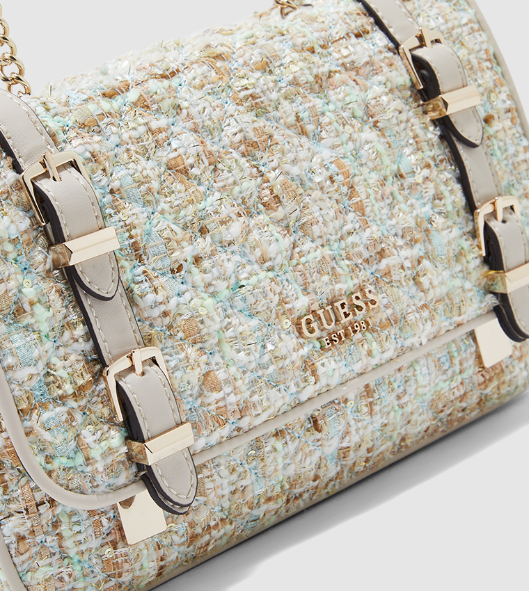 Buy Guess ADAM Logo Detailed Shoulder Bag In Blue | 6thStreet UAE