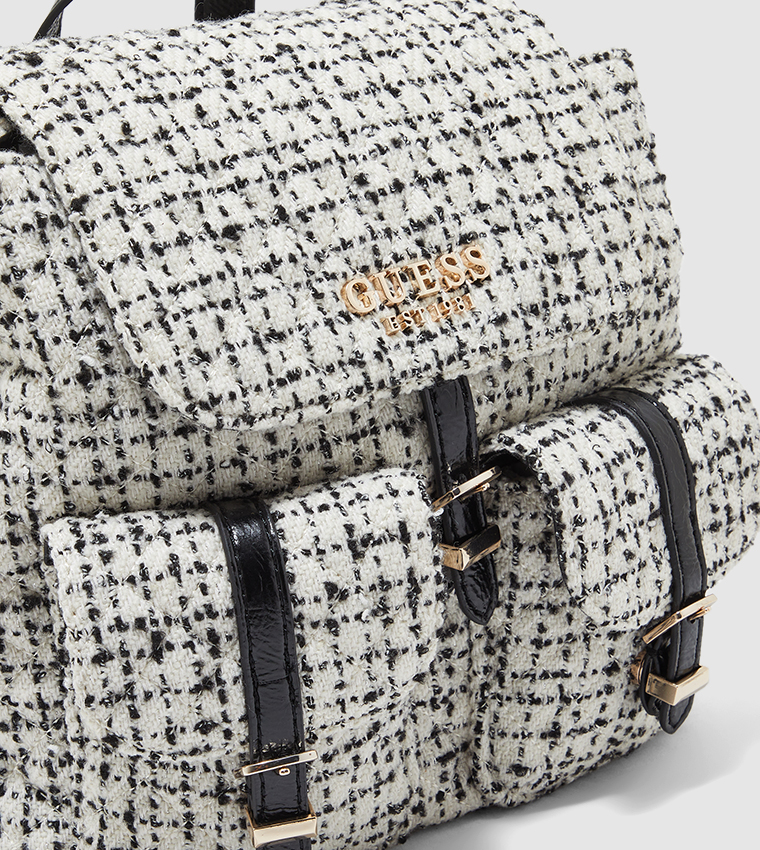 Buy Guess ADAM Logo Detailed Backpack In Black | 6thStreet Qatar