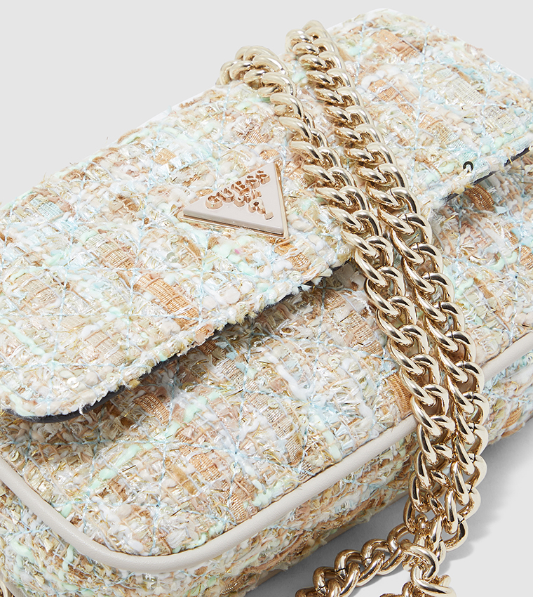 Buy Guess SPARK Logo Detailed Micro Mini Crossbody Bag In Blue ...