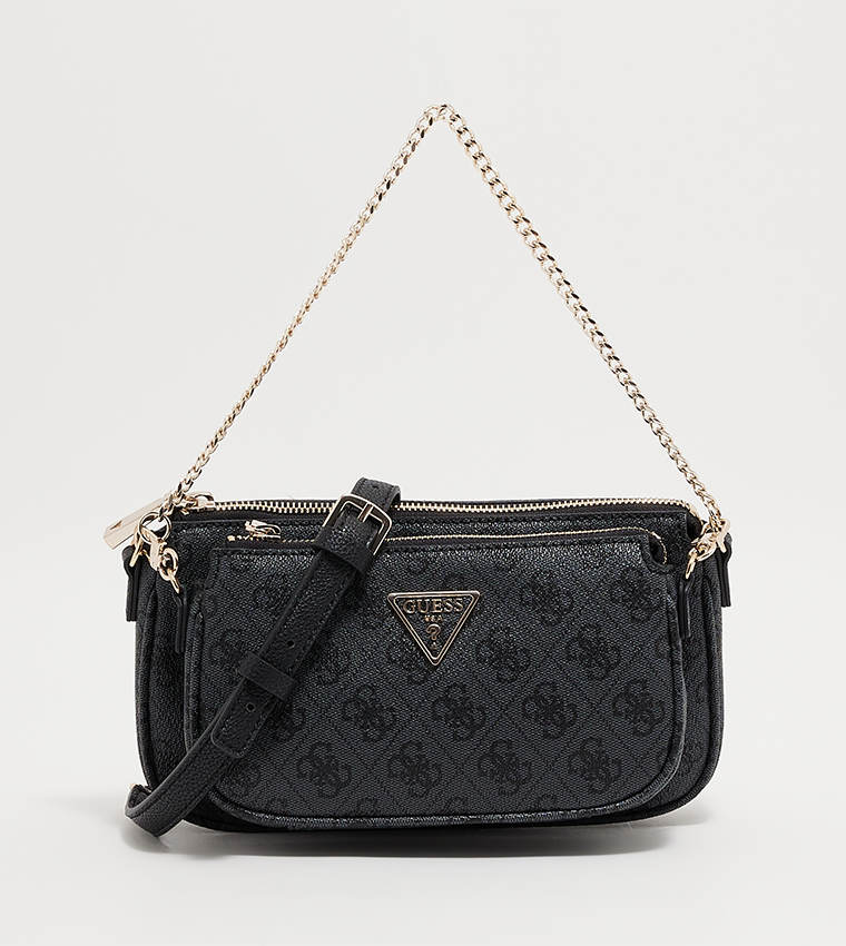 Buy Guess NOELLE Monogram Patterned Crossbody Bag In Grey | 6thStreet ...