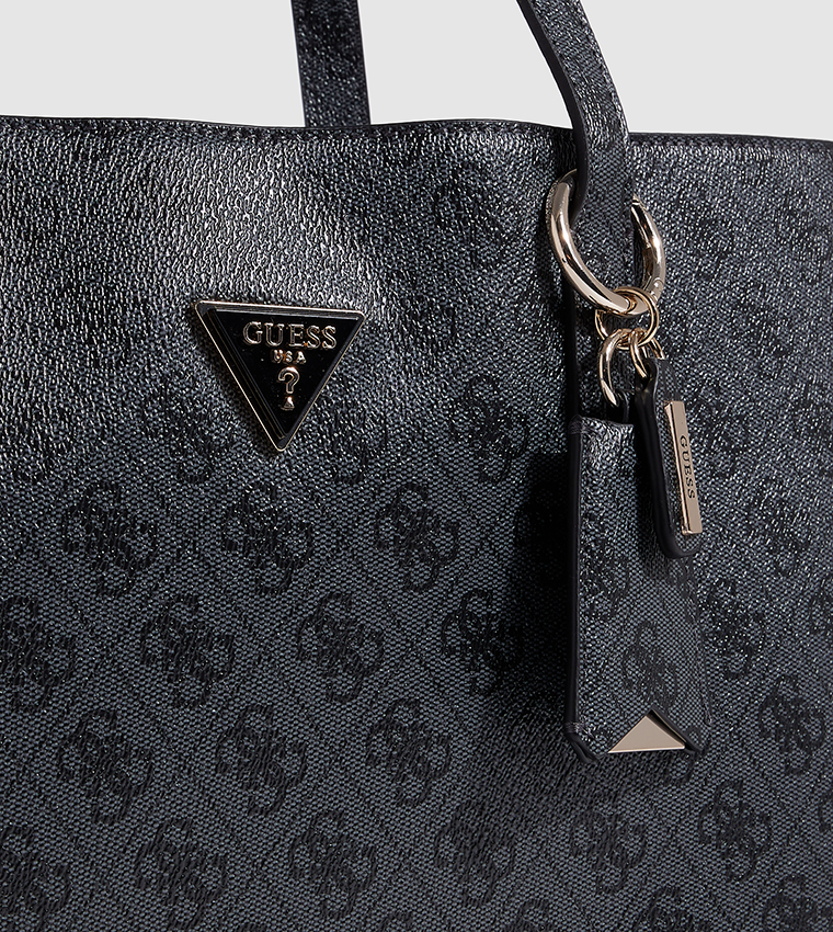 Buy Guess Monogram Patterned Tote Bag In Grey | 6thStreet UAE