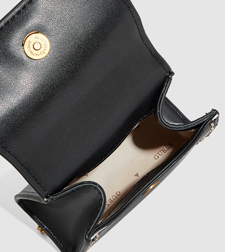Buy Guess Logo Detail Mini Bag In Black | 6thStreet Kuwait