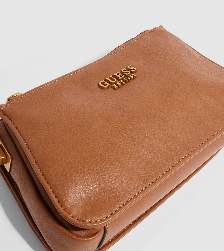 Buy Guess Textured Mini Bag In Brown | 6thStreet UAE