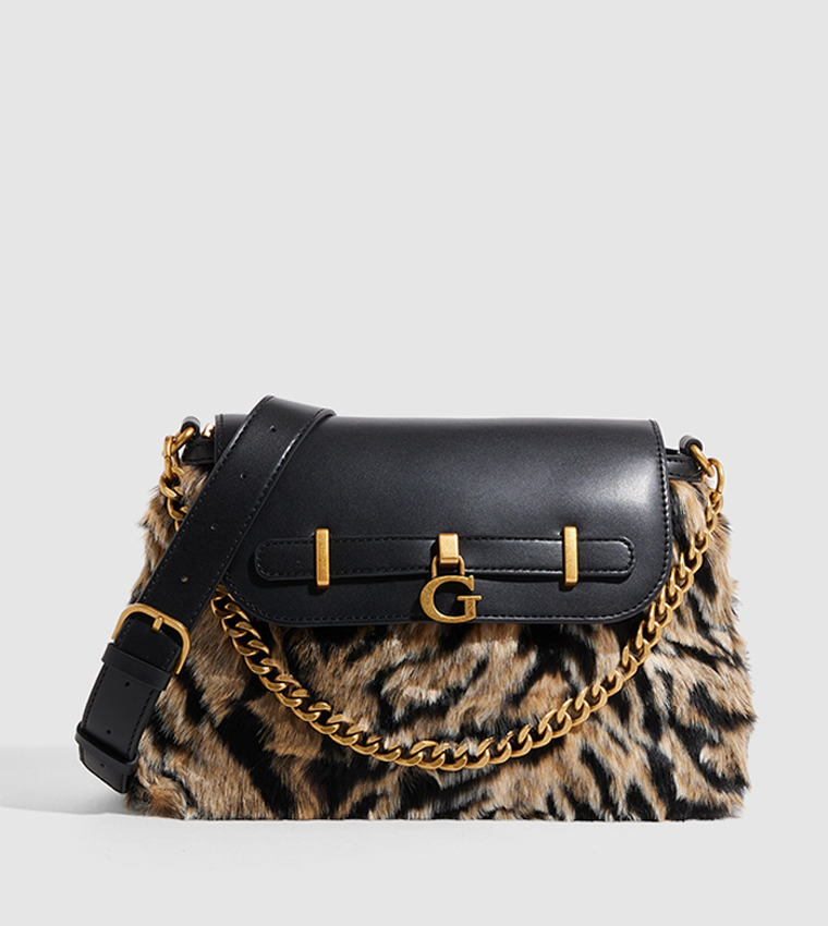 Buy Guess Faux Fur Crossbody Bag In Multiple Colors | 6thStreet Saudi ...