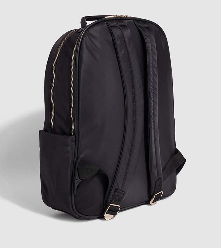 Buy Guess Logo Detail Zip Around Backpack In Black | 6thStreet UAE