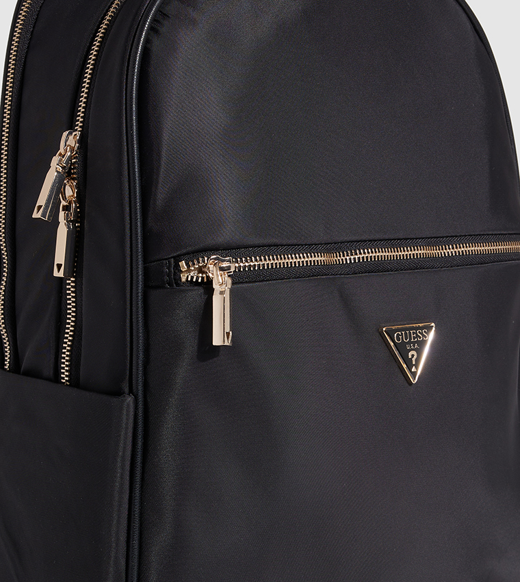 Buy Guess Logo Detail Zip Around Backpack In Black | 6thStreet UAE