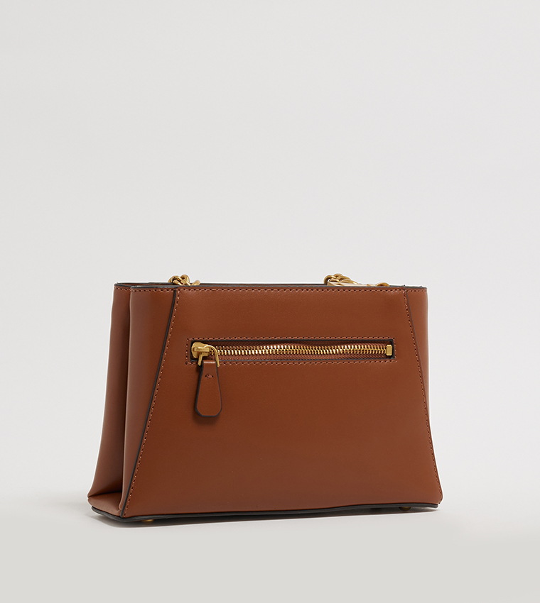 Buy Guess MASIE Logo Print Crossbody Bag In Brown | 6thStreet UAE