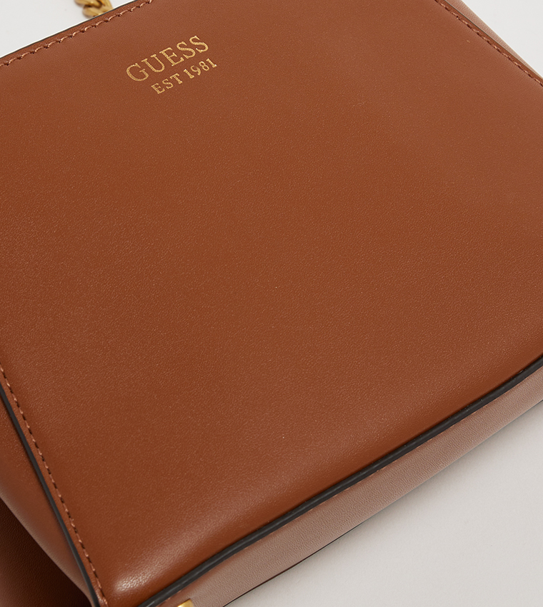 Buy Guess MASIE Logo Print Crossbody Bag In Brown | 6thStreet UAE