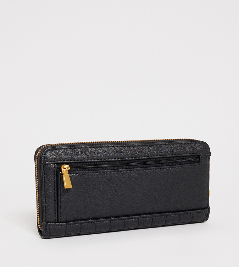 Buy Guess TIA Quilted Long Wallet In Black | 6thStreet Bahrain