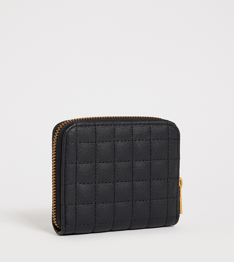 Buy Guess TIA Quilted Small Wallet In Black | 6thStreet Qatar