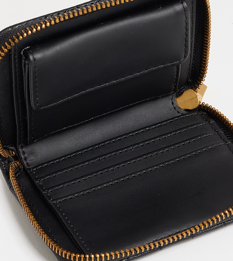 Buy Guess TIA Quilted Small Wallet In Black | 6thStreet Qatar
