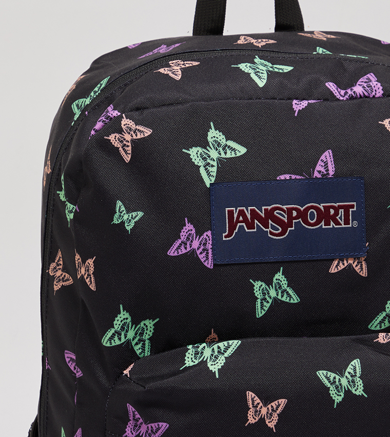 Buy Jansport Cross Town Bad Butterfly School Backpack In Black ...