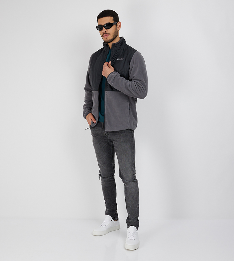 Buy COLUMBIA Logo Detail Color Block Jacket In Grey | 6thStreet Qatar