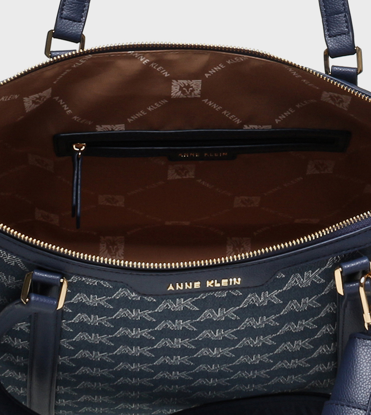 Buy Anne Klein Logo Printed Tote Bag With Pouch In Blue | 6thStreet UAE