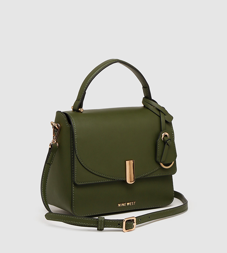 Buy Nine West Kinsley Mini Top Handle Satchel Green In Green ...