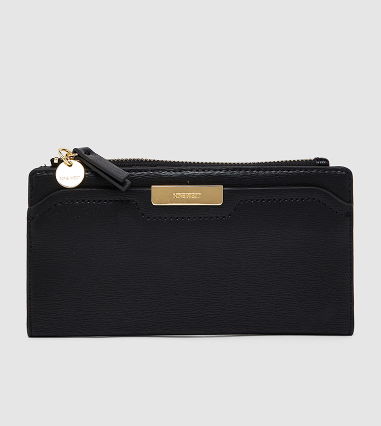Buy Nine West Kennedy Slim Zip Organizer Black In Black | 6thStreet Qatar
