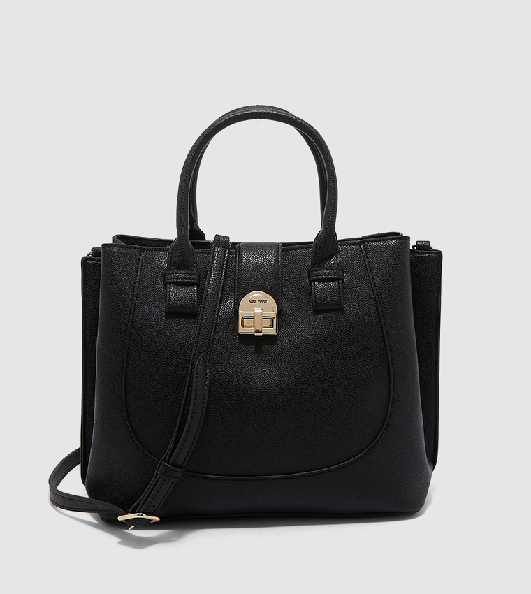 Buy Nine West Ione Jet Set Satchel Bag In Black | 6thStreet Qatar