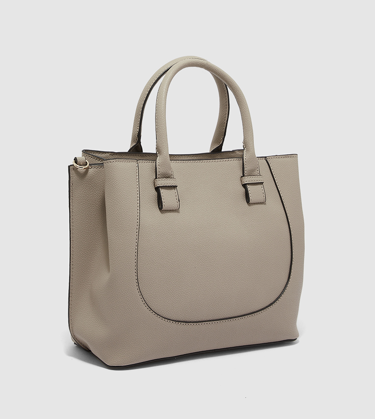 Buy Nine West Ione Jet Set Satchel Bag In Beige | 6thStreet UAE