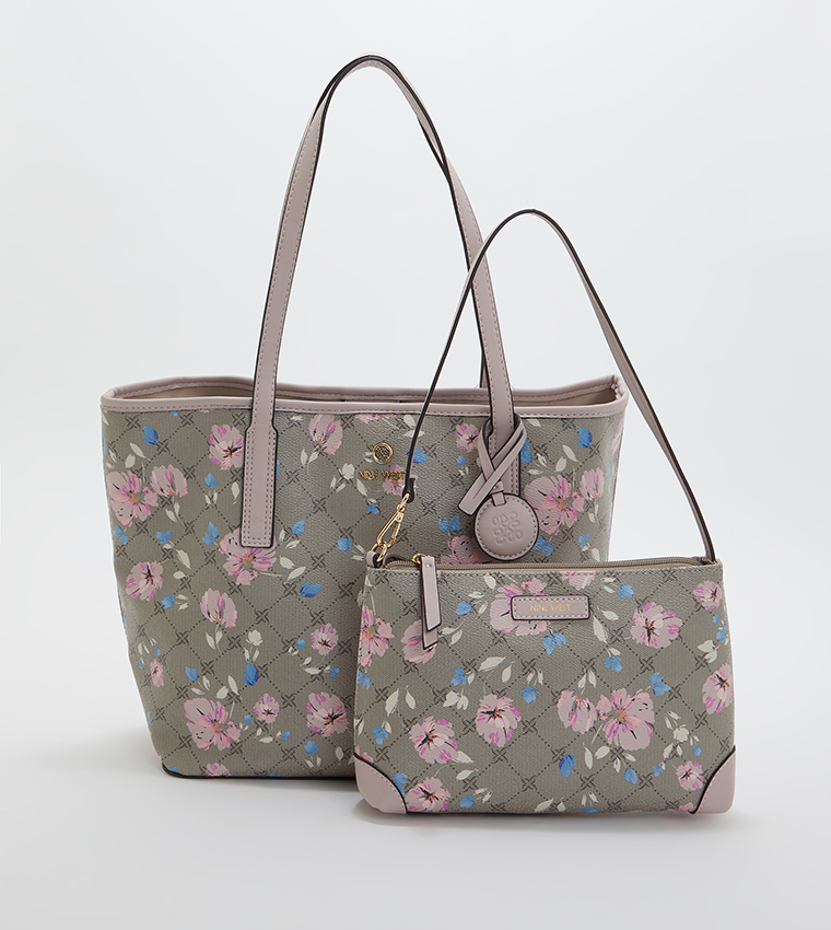 Buy Nine West Delaine 2 In 1 Floral Print Tote Bag In Multiple Colors ...