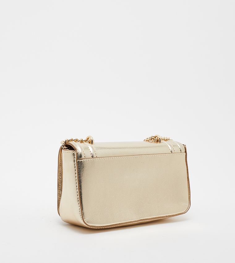 Buy Nine West JULIETA Logo Detail Convertible Crossbody Bag In Gold ...
