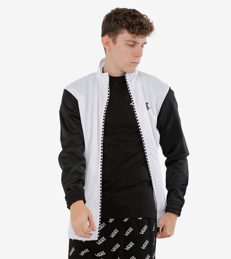 Buy Vans Winner'S Circle Track Jacket Black White In Multiple Colors ...