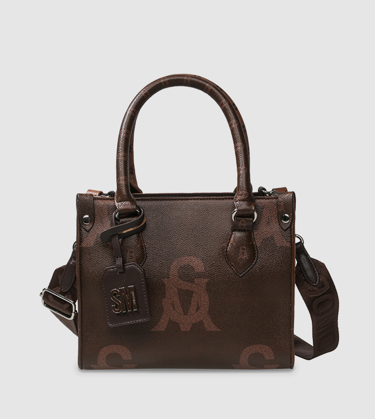 Buy Steve Madden BROLA Printed Satchel Bag In Brown | 6thStreet UAE
