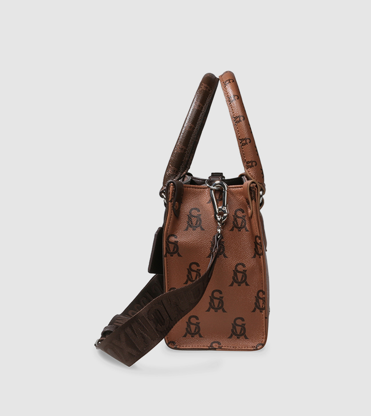Buy Steve Madden BROLA Printed Satchel Bag In Brown | 6thStreet UAE