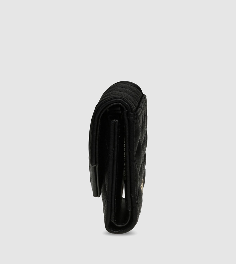 Buy Steve Madden BOBOE Quilted Wallet In Black | 6thStreet UAE