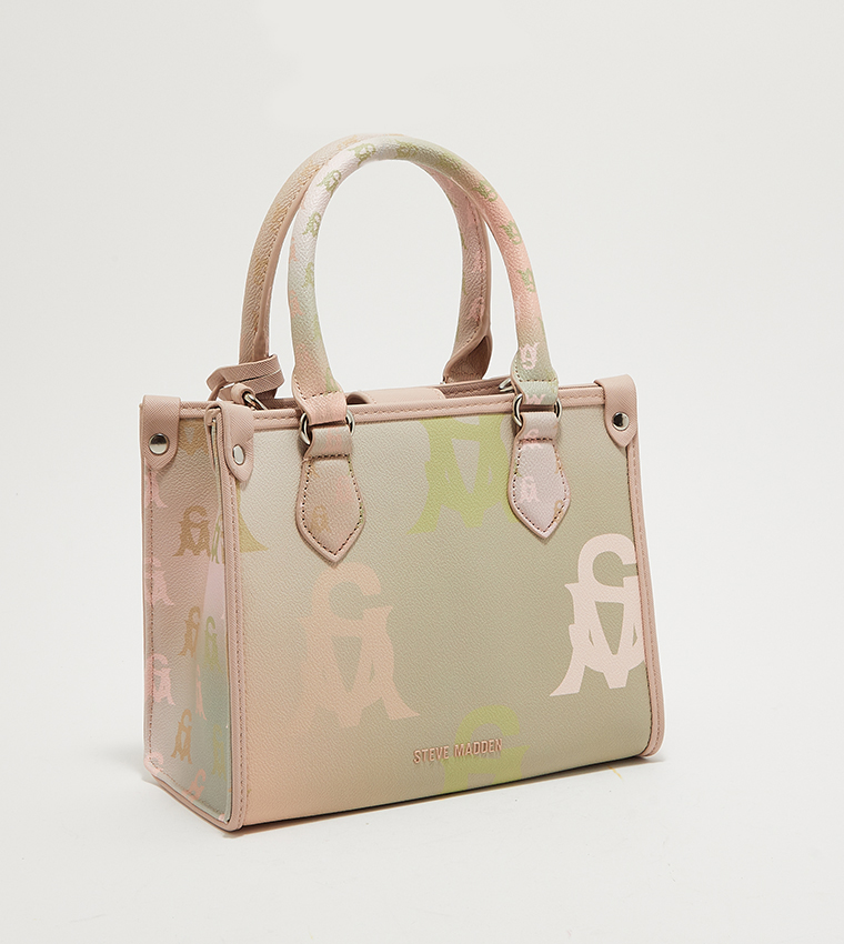 Buy Steve Madden BROLA P Monogram Pattern Tote Bag In Beige | 6thStreet ...