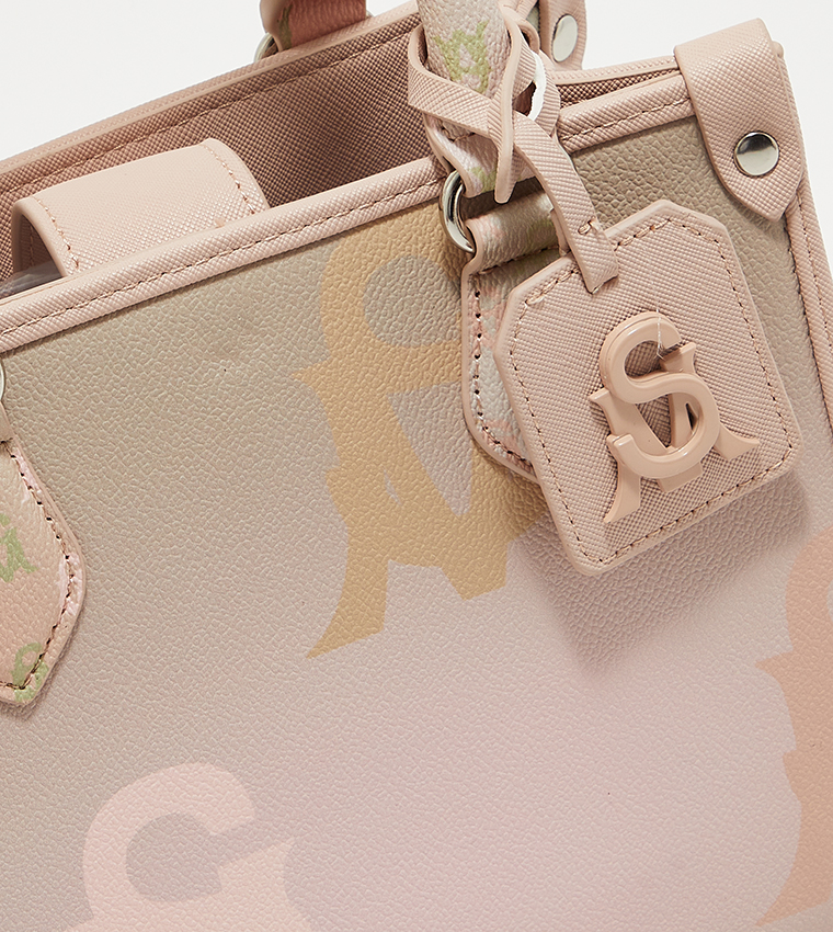 Buy Steve Madden BROLA P Monogram Pattern Tote Bag In Beige | 6thStreet UAE