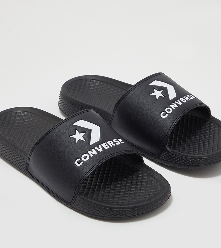 Buy Converse Round Toe All Star Slides In Black | 6thStreet UAE