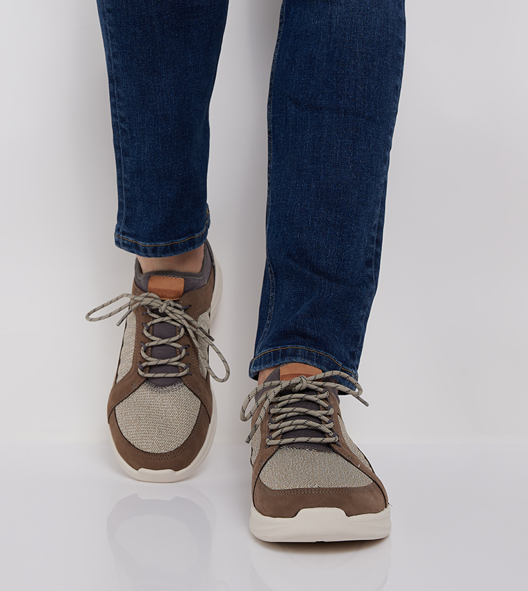 Buy Hush Puppies Knitted Lace Up Shoes In Grey | 6thStreet UAE