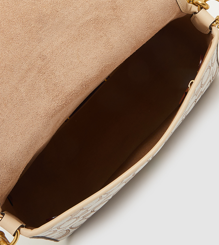Buy COACH Tabby Signature Jacquard Shoulder Bag In Beige | 6thStreet ...