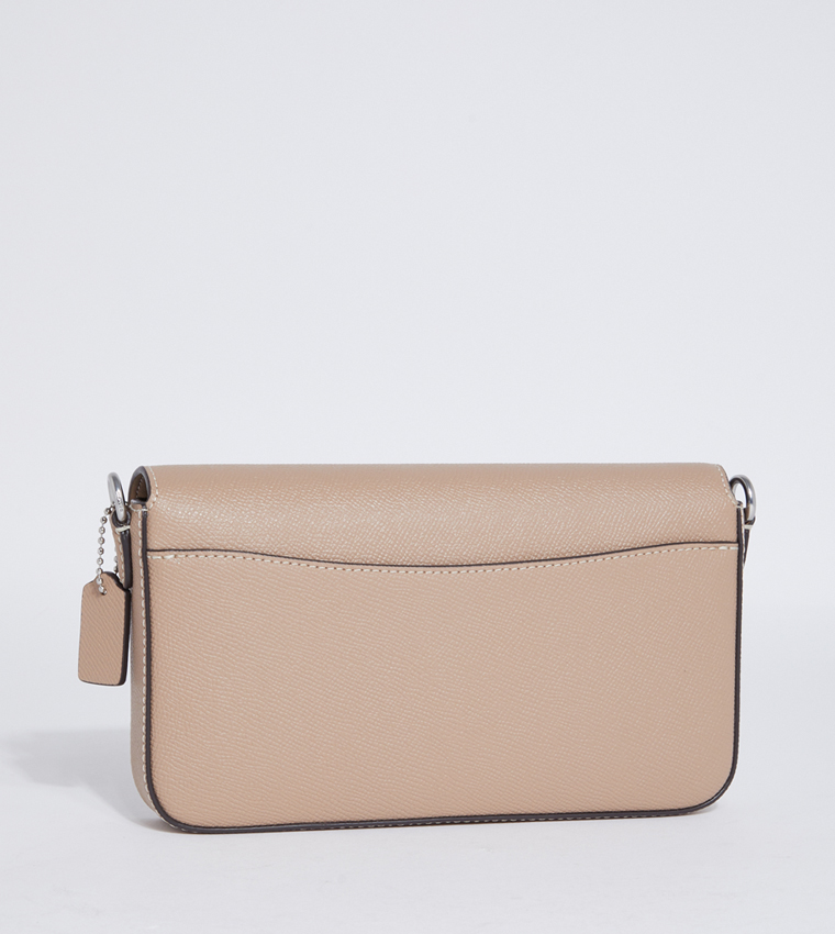 Buy COACH WYN Textured Crossbody Bag With Card Holder In Brown ...