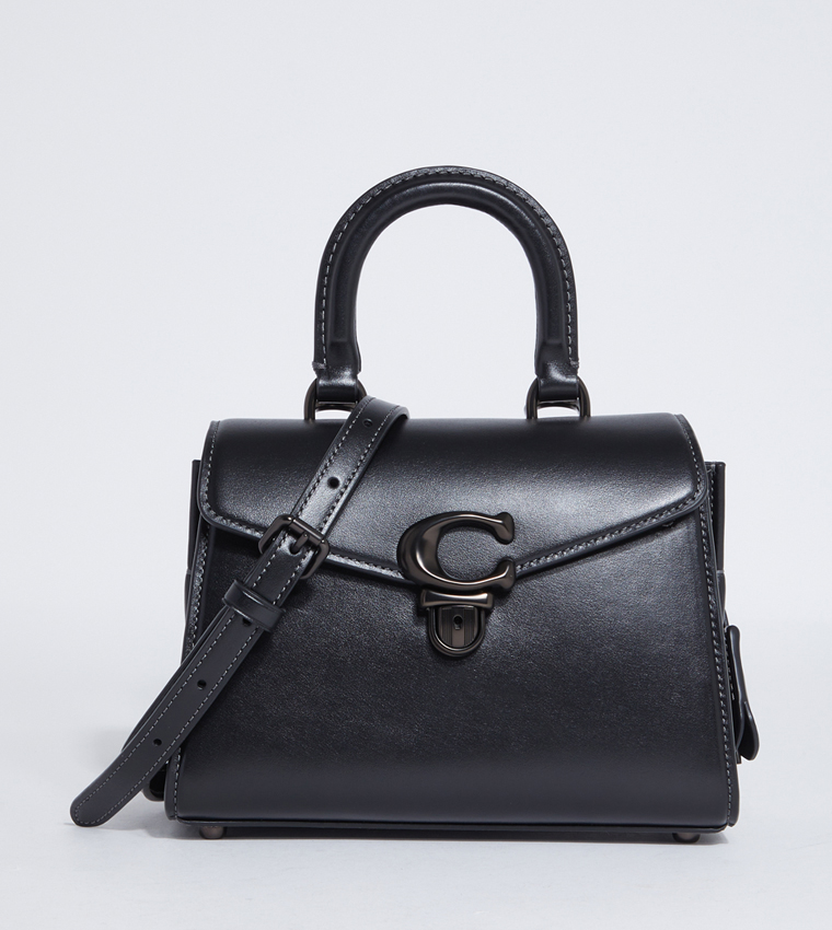 Buy COACH SAMMY 21 Textured Handheld Bag In Black | 6thStreet UAE