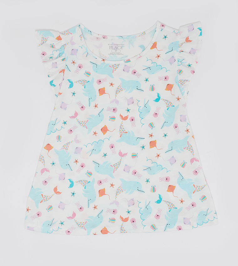 Buy The Children's Place Girls Flutter Tank Top In White | 6thStreet Qatar